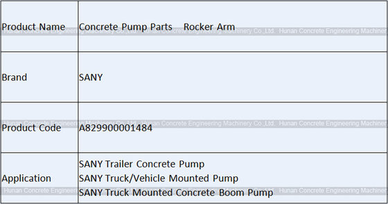 Concrete Pump Spare Parts SANY Swing Lever Shaft Rocker Arm A820403000017/37  A829900001484