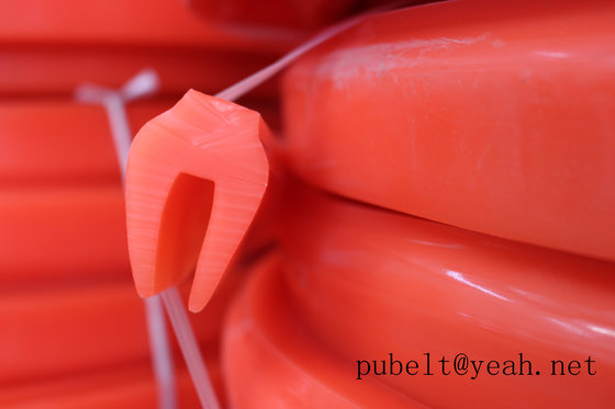 China PU Extruded PU extrusion capping u channel U Profile Belt supplier
