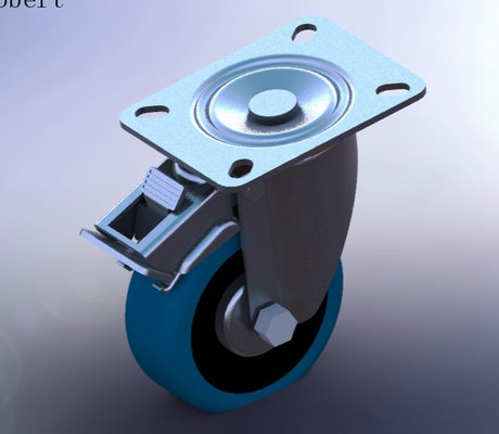 China Industrial Trolley Replacement Caster Wheels Swivel With Double Lock And Brakes supplier