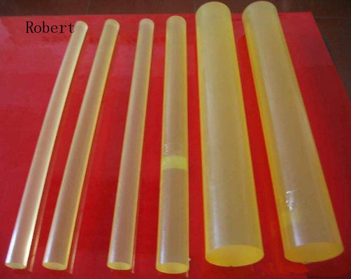 China Solvent Resistance Polyurethane Rubber Rod Bar Natural Color Hardness 60A - 95A supplier