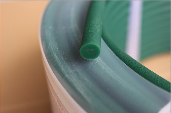 PU round belt  heating resistance flexure resistant surface rough green color  used inCeramic industry supplier