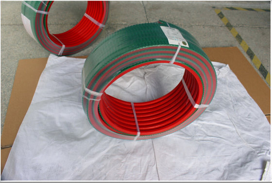 Green color  PVC Super Grip Belt Red PU V Belts Hardness 90A supplier