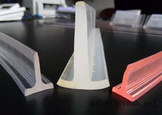 Conveyor Belt Skirt Guide-T profile PU Extruded   belt Polyurethane PU T Profile conducting bar extrusion baffle Textile supplier