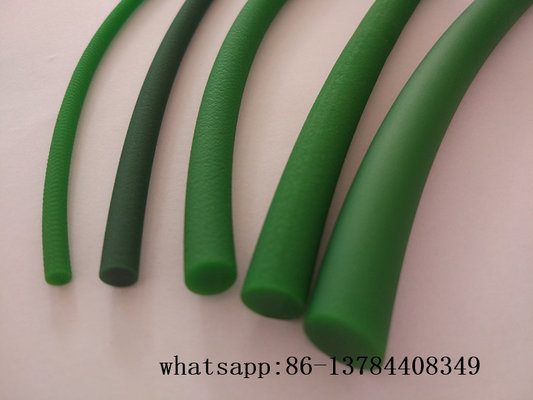 Polyurethane Cord PU Round Belt With Green Color Low Compression Set For Floor / Roof Tiles Conveying supplier