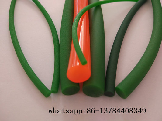 Polyurethane Cord PU Round Belt With Green Color Low Compression Set For Floor / Roof Tiles Conveying supplier