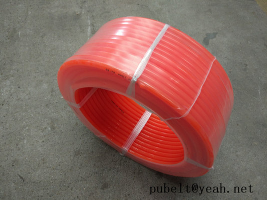 Round rubber belts Urethane Drive Belts With Orange Color Is Applied In Paper Processing supplier