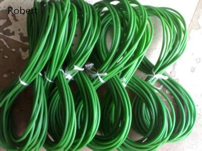 Green Color Endless Polyurethane Round Timing Belts , O Ring Drive Belts supplier