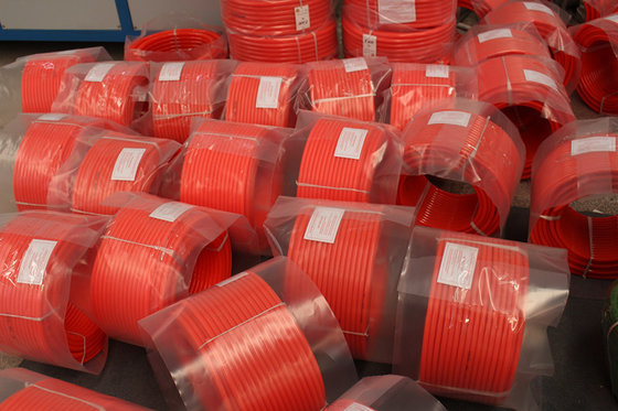 Red Color Textile Industry Polyurethane Round Belt , PU Urethane Drive Belts supplier