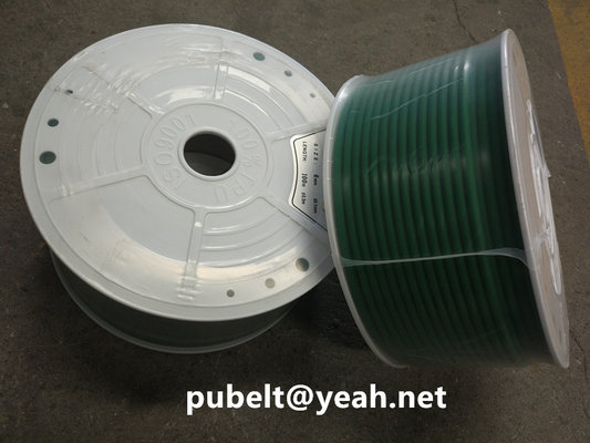 85A Green Color Polyurethane Round Belt With High Tensile Tear Strength supplier