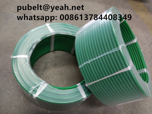 85A Green Color Polyurethane Round Belt With High Tensile Tear Strength supplier