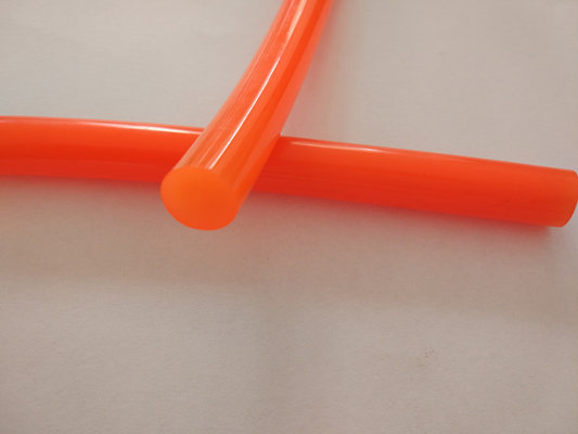 Orange Color Polyurethane Round Belt / Cord With High Impact Resistance supplier
