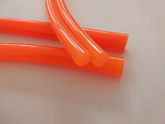 Orange Color Polyurethane Round Belt / Cord With High Impact Resistance supplier