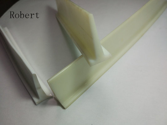 White Color Polyurethane Conveyor Belt Extrusion Profiles For Guiding And Tracking supplier