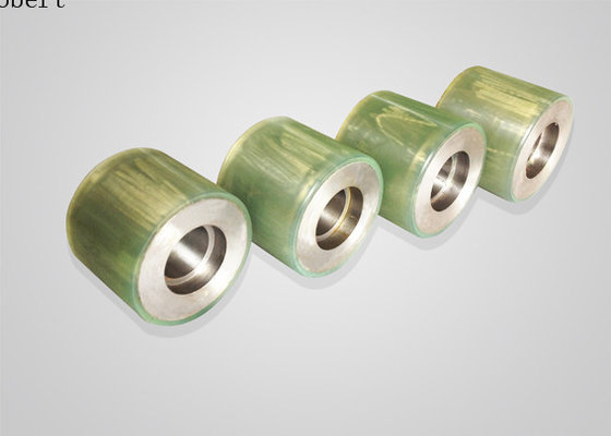 Polyurethane Coated Forklift Roller Wheels With Bearings Natural Color supplier