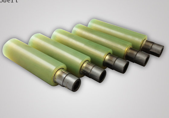 Polyurethane Rubber Coated Conveyor / Drive Rollers , Locking Swivel Caster Wheels supplier