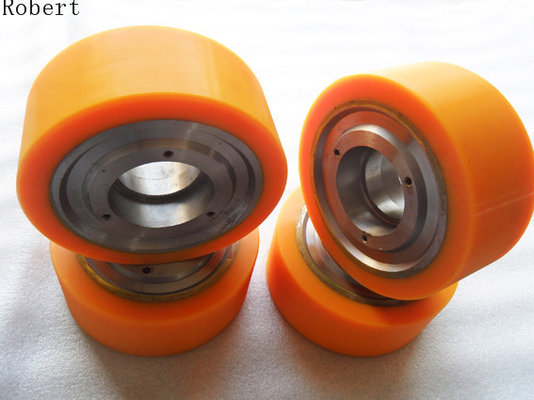 Colorful Polyurethane Roller Wheels , High Capacity Urethane Coated Rollers Wheels supplier