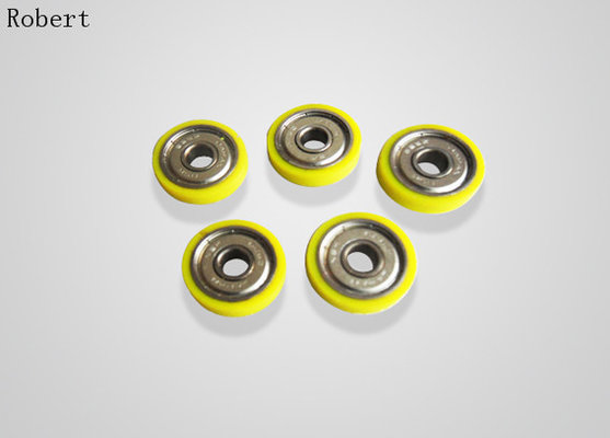 Heavy Duty Small Polyurethane Roller Wheels With Aluminum Center Assemble Ball Bearing supplier
