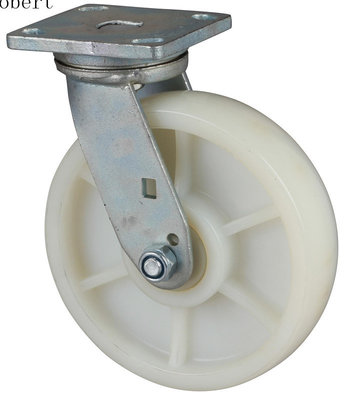Total Brake Polyurethane Nylon Roller Wheels With Double Ball Bearings supplier