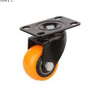 Durable Trolley Polyurethane Roller Wheels , Spring Loaded Casters For Machines supplier