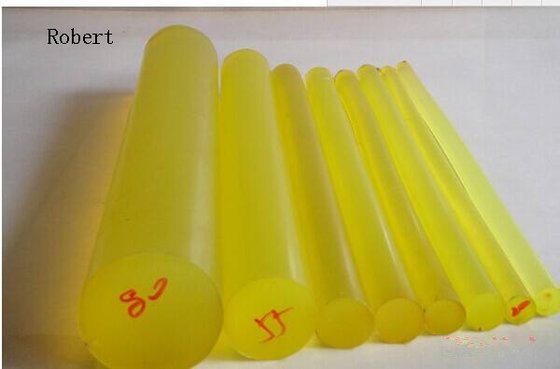 Solvent Resistance Polyurethane Rubber Rod Bar Natural Color Hardness 60A - 95A supplier