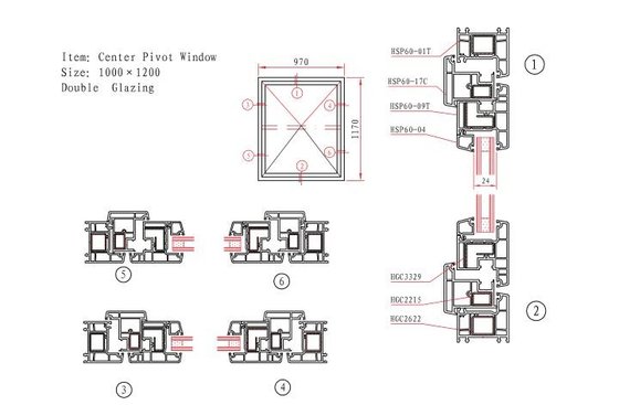 ASA / PVC co-extrusion casement door 