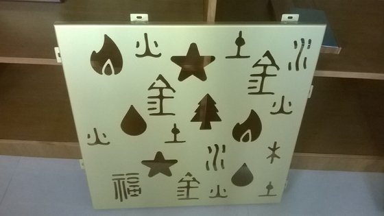 Engraved PVDF Coated Perforated Aluminum Panels For Room Roof 2440x1220x20mm