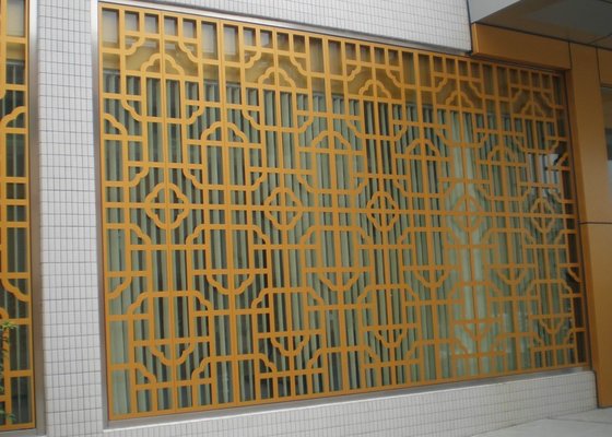 Customized Hollow Perforated Aluminum Panels Internal Cladding Panels Anti - Shock