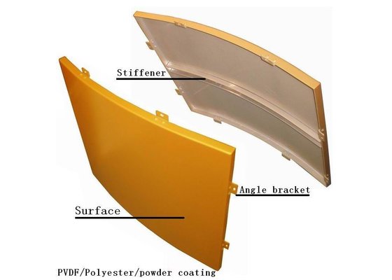 Building Cladding Wall Hyperbolic Custom Aluminum Panels With Polyester Coated