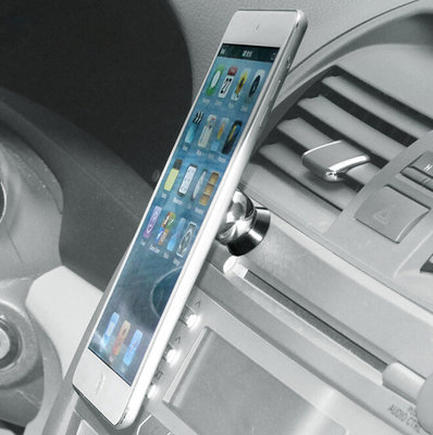 Custom Aluminum Metal Tablet Mount In Car With Magnetic Design
