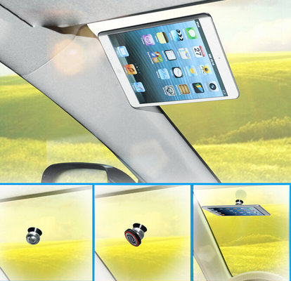 Custom Aluminum Metal Tablet Mount In Car With Magnetic Design