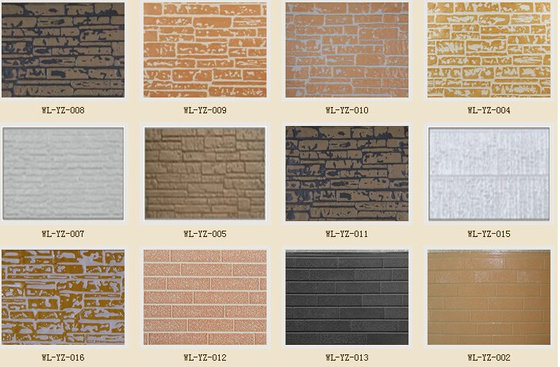 Wall Cladding Polyurethane External Wall Panels Facade Brick / Wood Pattern