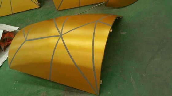 Lustre Shining Hyberblic Aluminium Wall Panels 4mm  For Wall Crossing