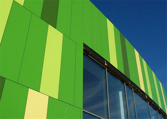 Bamboo Green Facade / Curtain Wall PVDF Aluminum Composite Panel Weatherproof