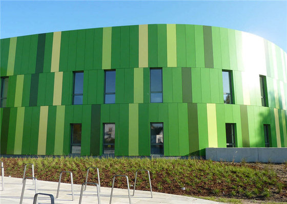Bamboo Green Facade / Curtain Wall PVDF Aluminum Composite Panel Weatherproof