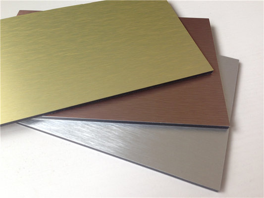 Brushed PE / PVDF Aluminum Composite Panel , 3mm / 4mm / 5 mm Aluminium Sheet