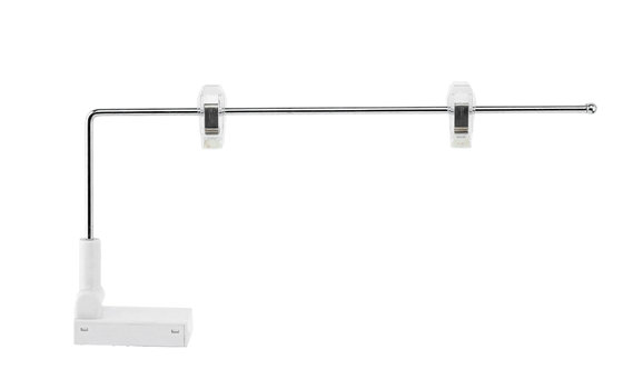 Metal Substantial Magnetic Sign Holders 250mm Aluminium Pipe for Shelf with 2 Hooks