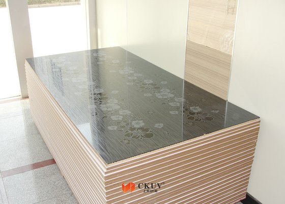 Contemporary Textured 3d Wave High Gloss UV Board Kitchen Cabinet Sheets