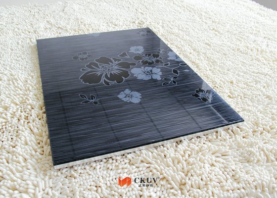 Contemporary Textured 3d Wave High Gloss UV Board Kitchen Cabinet Sheets