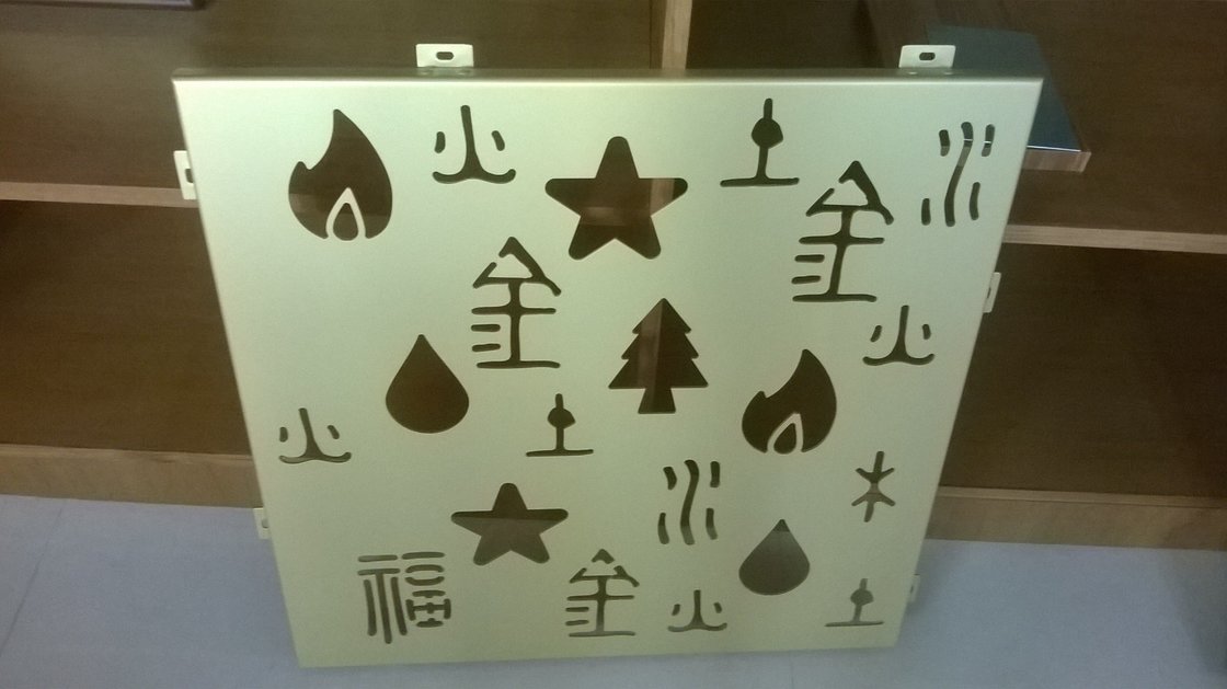 Engraved PVDF Coated Perforated Aluminum Panels For Room Roof 2440x1220x20mm