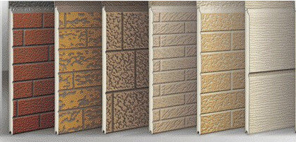Wall Cladding Polyurethane External Wall Panels Facade Brick / Wood Pattern