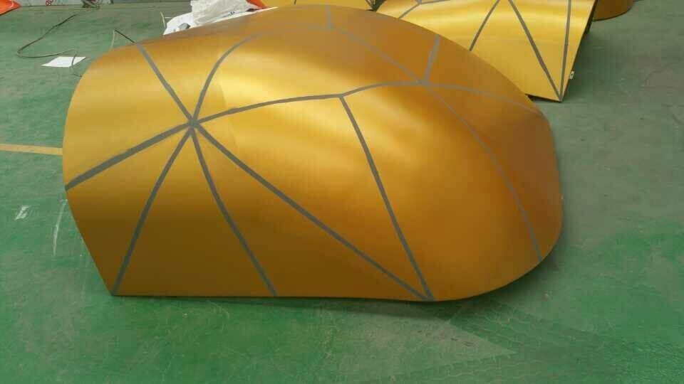 Lustre Shining Hyberblic Aluminium Wall Panels 4mm  For Wall Crossing