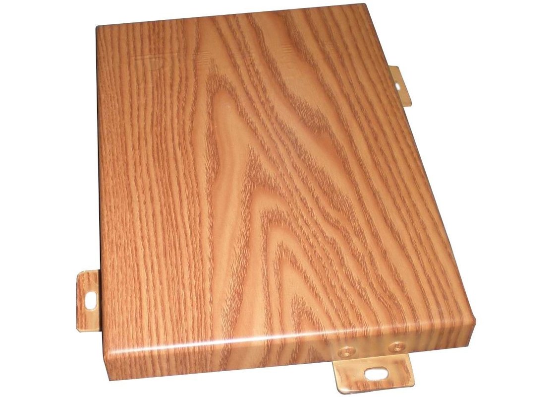 Decorative Cladding Facade 1.5mm / 2mm Aluminum Architectural Panels Wooden