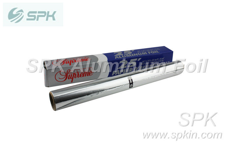 SPK Silver jual aluminium foil roll 304mm width 10mic For Household