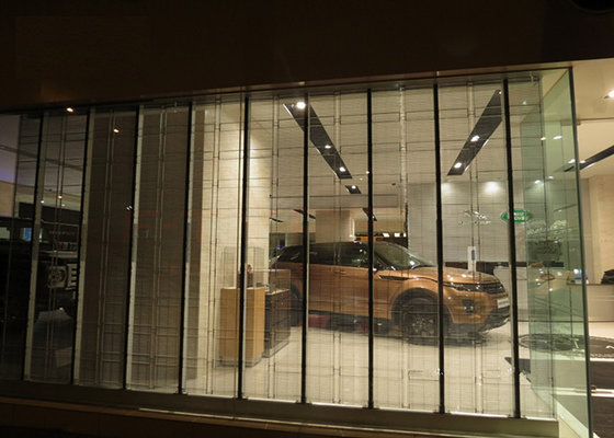 Outdoor advertising Transparent LED Display wall mesh strip panel rental