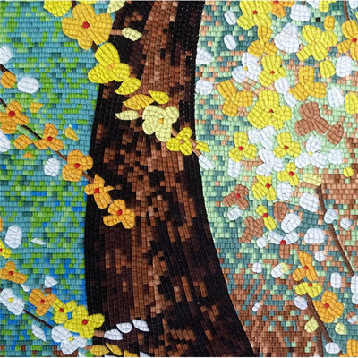 Flower Backsplash Decorative Kitchen Tiles Murals , Custom Tile Murals Parquet Featuring
