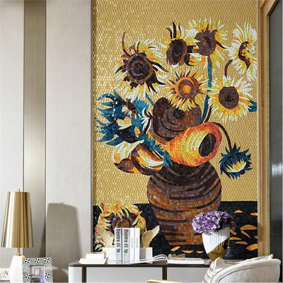 MB SMM11-A Luxurious Design Handmade Tile Murals Golden Mosaic Tile For Living Room