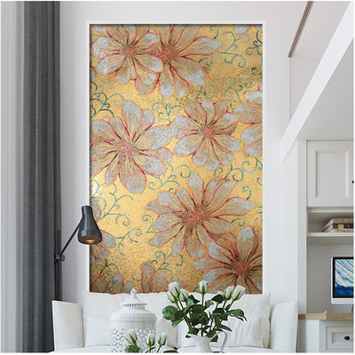 SMM142 Reception Room Wall Tile Murals , Custom Tile Murals Glass Mosaic Material