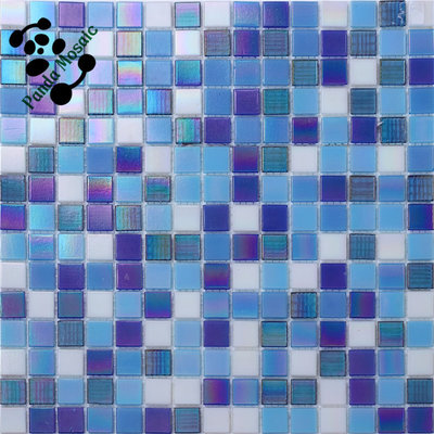 SMH20 Decor Swimming Pool Matt Mosaic Blue Mosaic For Wall Striated Glass Mosaic