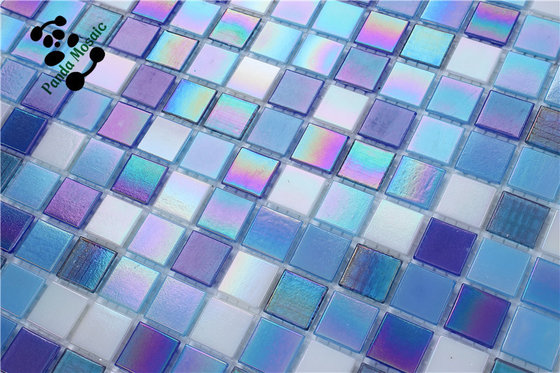 SMH20 Decor Swimming Pool Matt Mosaic Blue Mosaic For Wall Striated Glass Mosaic