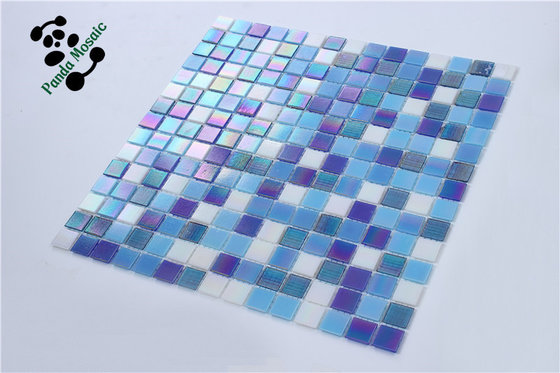 SMH20 Decor Swimming Pool Matt Mosaic Blue Mosaic For Wall Striated Glass Mosaic